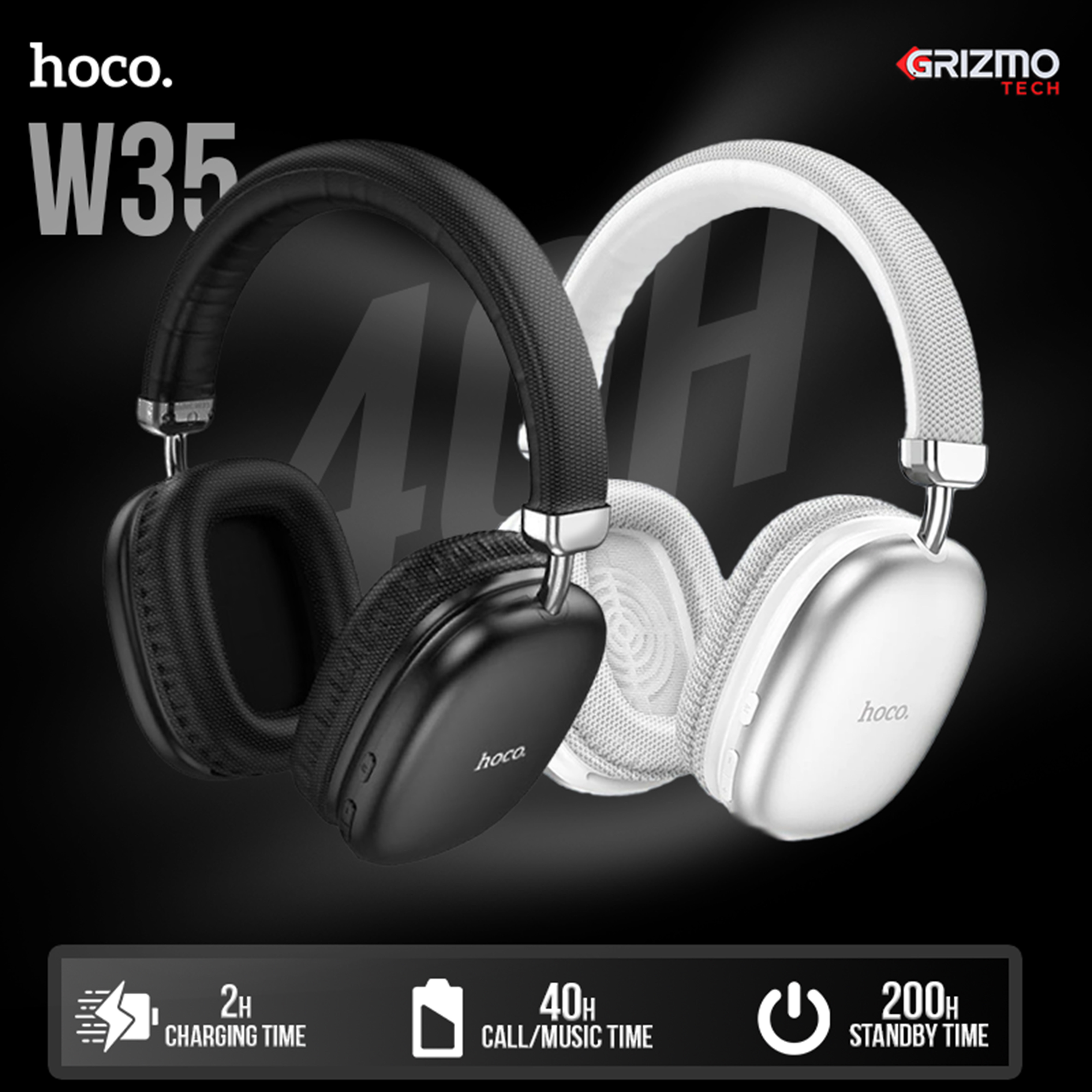 Hoco W35 Warless Headphone | Grizmo Tech