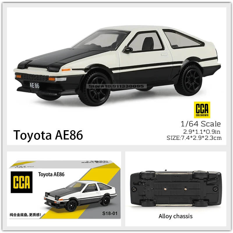CCA Toyota AE86 1:64 Die-cast Model Car White | FancyWheels