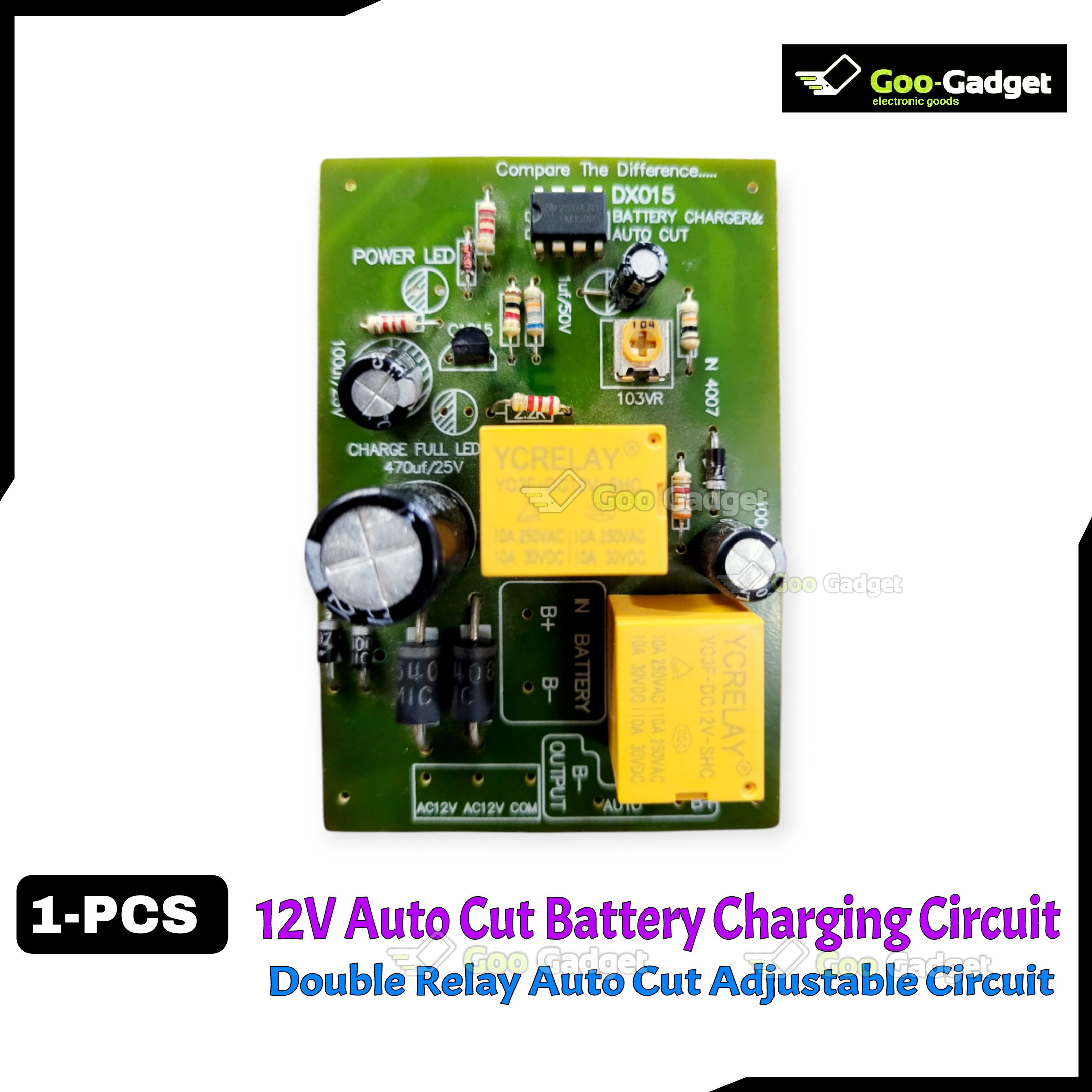 12V Auto Cut-Off Circuit – Adjustable Double Relay Protection Module ...