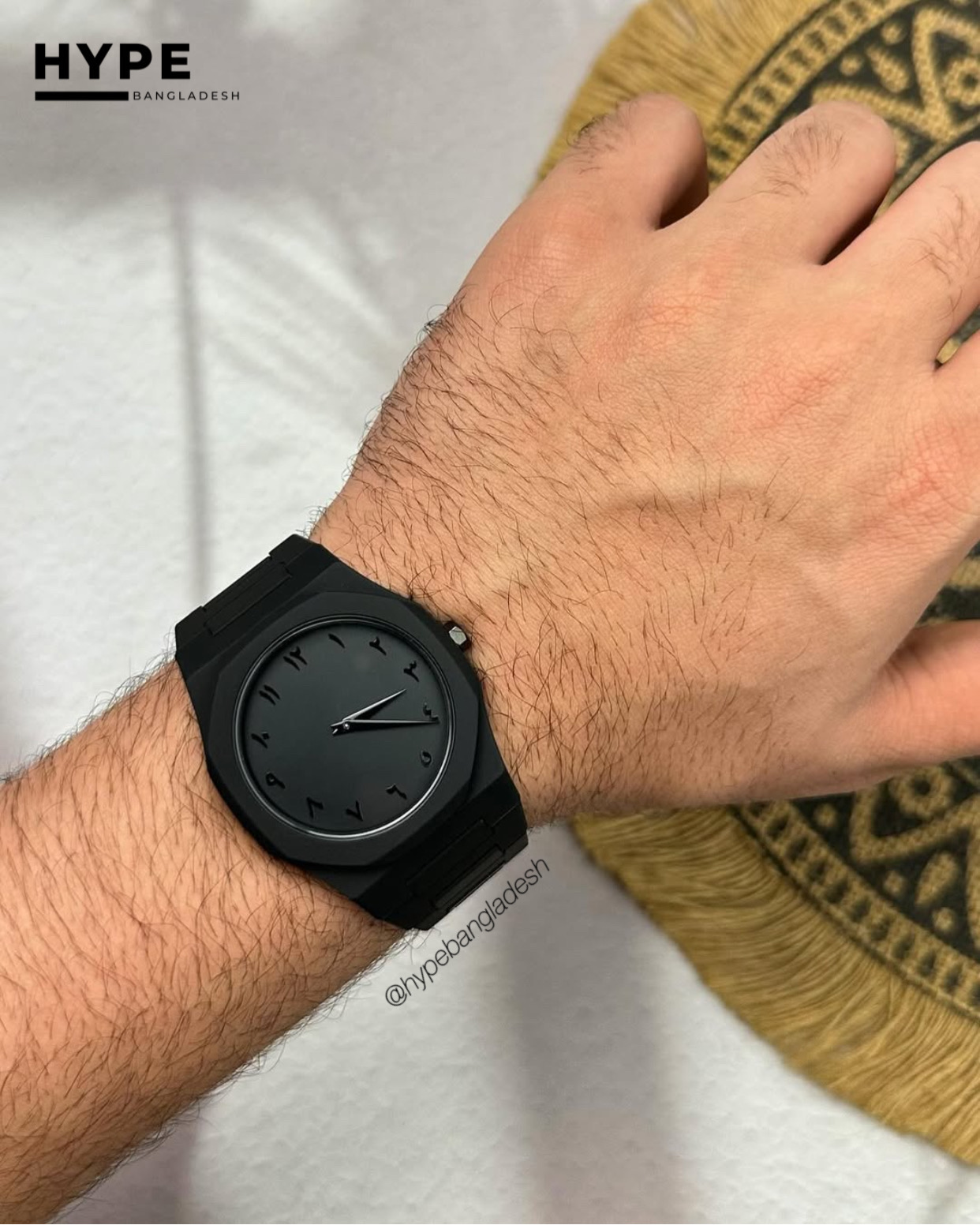 Arabic Dial Polycarbon Plastic Lightweight Watch (ALL BLACK) | Hype