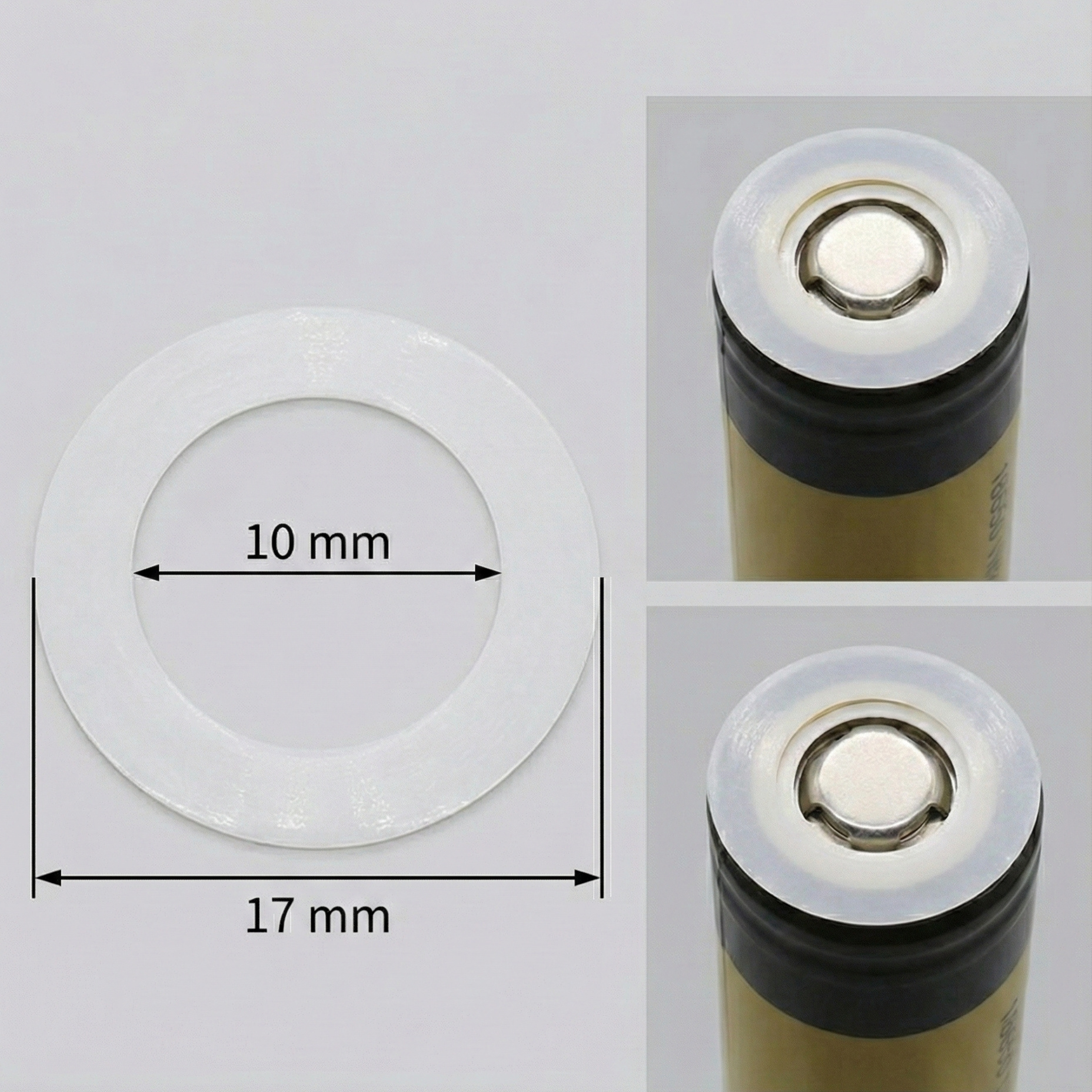 17mm Li-ion Battery Anode Insulation Gasket | 18650 Battery Anode ...