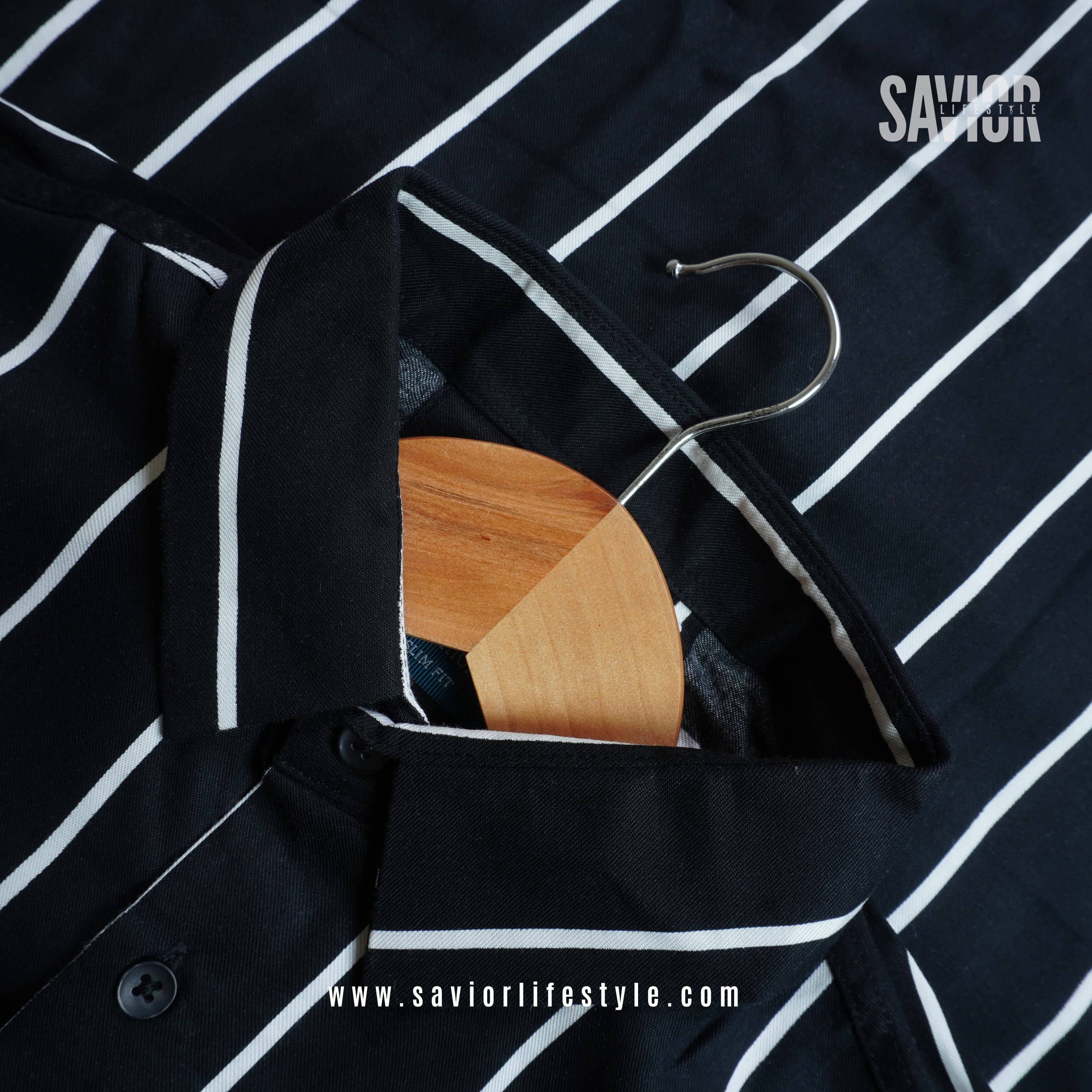 Black Stripe - Old Money Full Sleeve Shirt | Savior Lifestyle