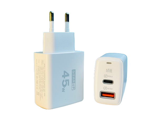 45W Fast Charging PD 3.0+ QC 3.0 USB Wall Charger | BD Giftbox