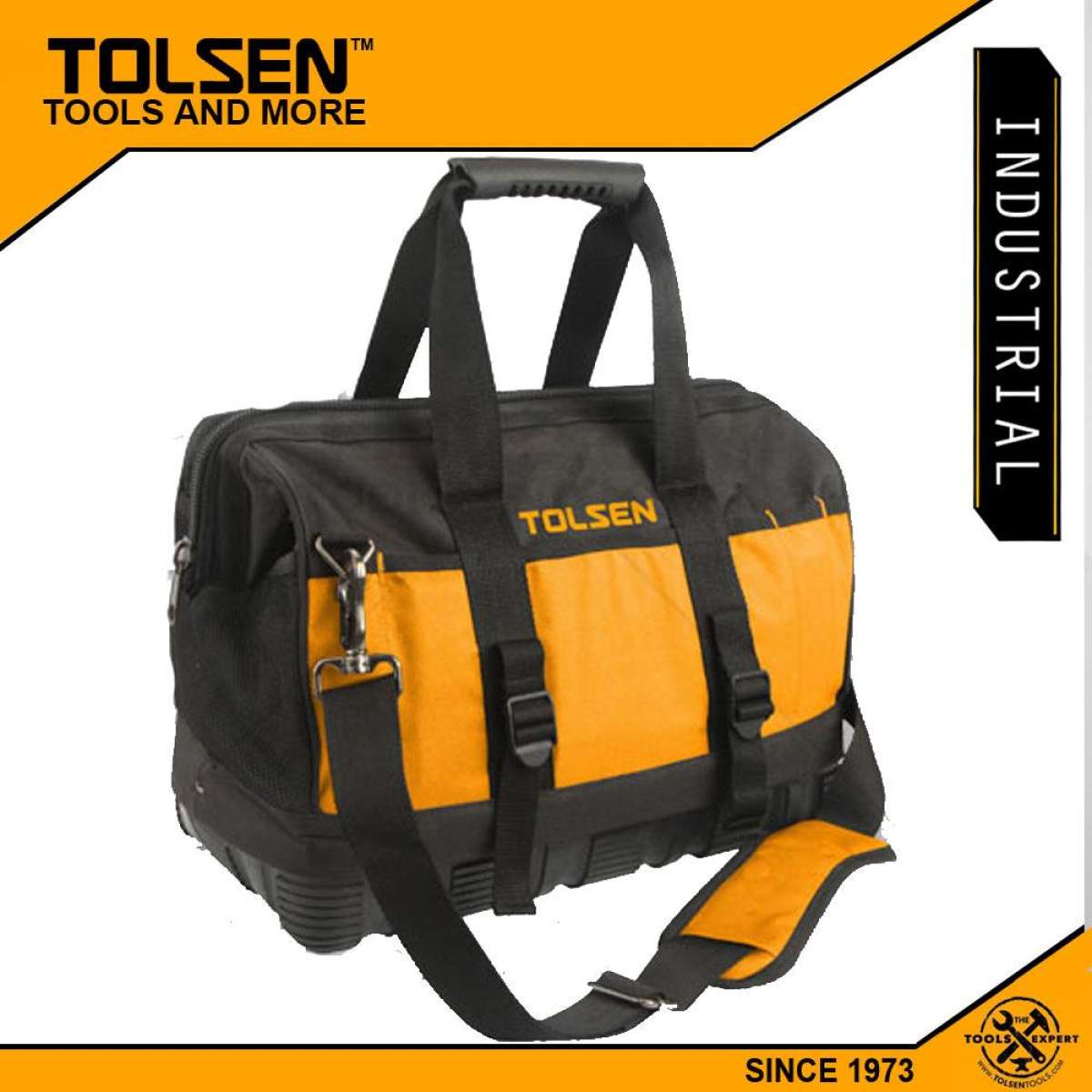 Tolsen 16" Tool Bag Industrial Rigid Frame with Adjustable Shoulder ...