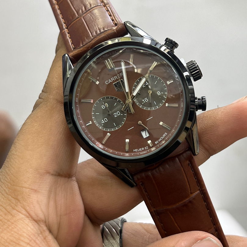 TAG BELT 2 CHRONO BLACK BODY BROWN BELT,DIAL SHAJAN | Watch Legion BD